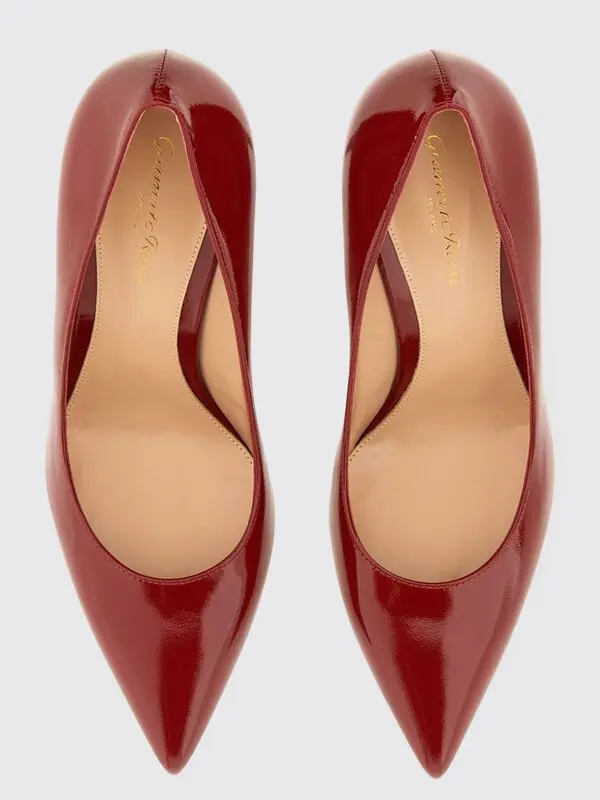GIANVITO ROSSI Pointed Toe Stiletto Court Shoes - Red