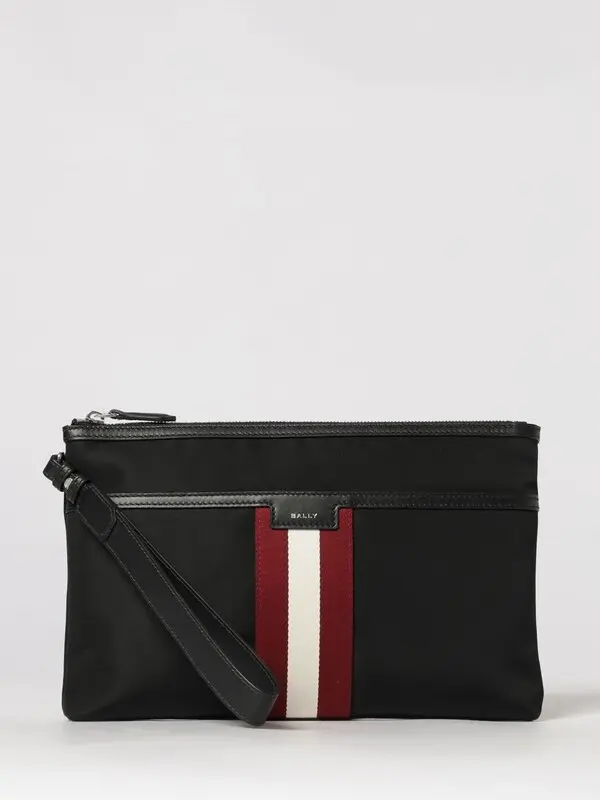 Bally Document Holder With Stripe Detail And Removable Handle