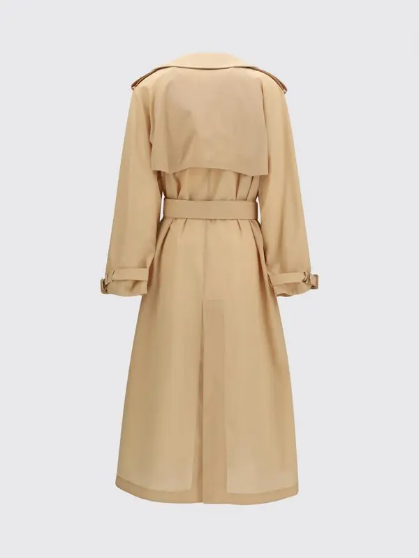 Ermanno Scervino Long Double-breasted Trench Coat With Adjustable Waist Belt
