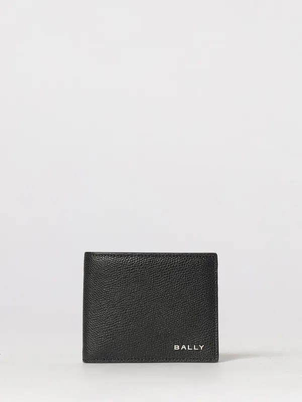 Bally Grained Calf Leather Bifold Wallet With Laminated Logo