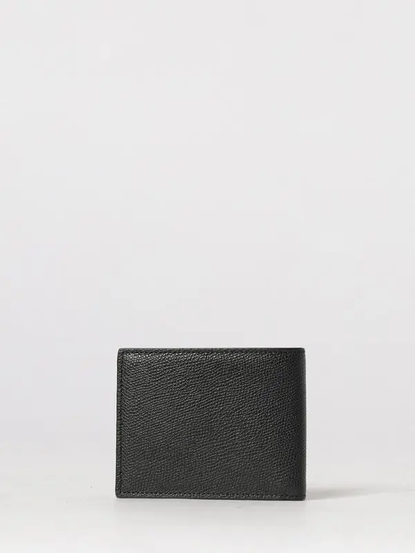 Bally Grained Calf Leather Bifold Wallet With Laminated Logo