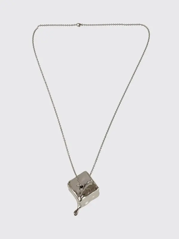 Rabanne Chrome-plated Brass Slider Pendant Choker Necklace - Silver