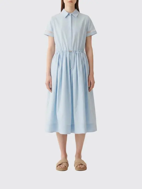 Fabiana Filippi Cotton Midi Shirtdress - Gnawed Blue