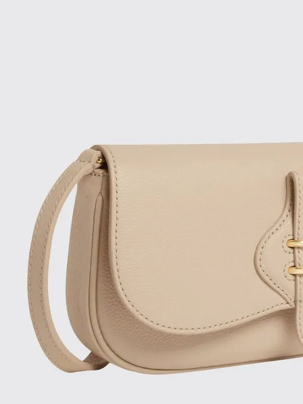 COCCINELLE Leather Crossbody Bag With Gold Tone Clasp