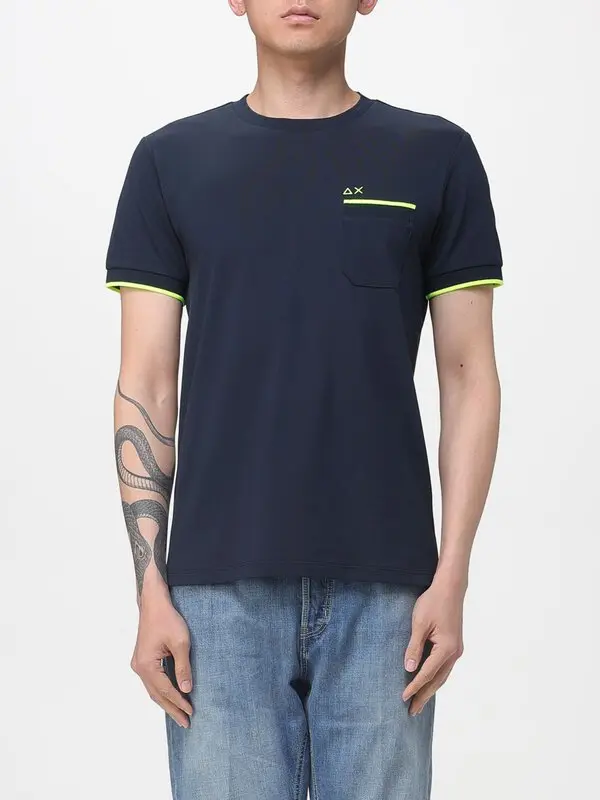 SUN 68 Cotton T-shirt - Navy