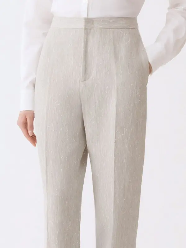 Fabiana Filippi Tailored Wool And Cotton Blend Trousers