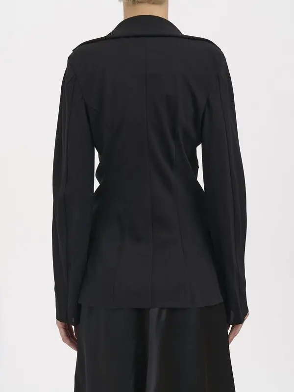 Junya Watanabe Single-breasted Crêpe Blazer With Ruffle Appliqu
