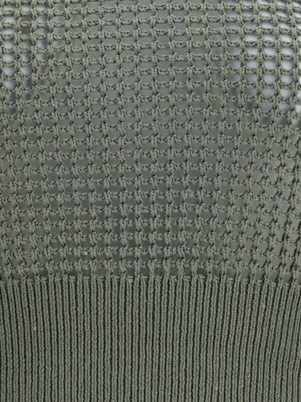 Brunello Cucinelli Sleeveless Openwork-knit Cotton Top With U-neck