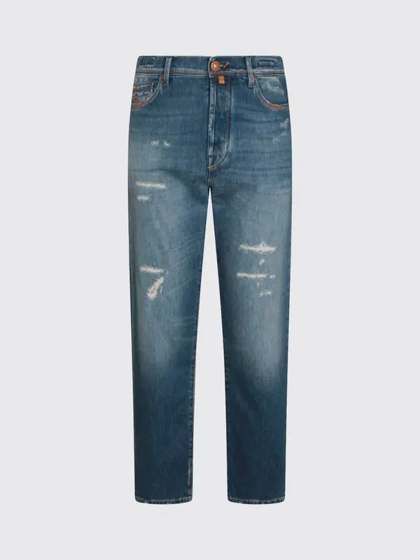 Jacob Cohen Straight-fit Five-pocket Distressed Denim Jeans