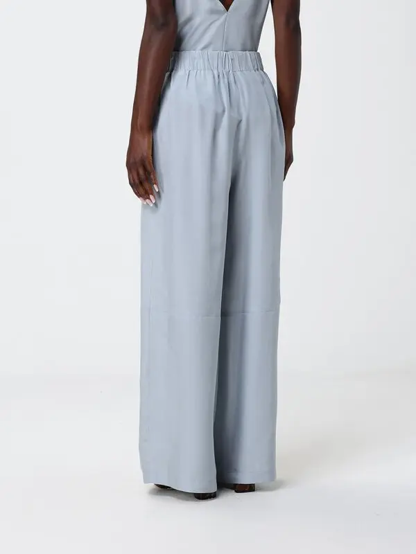 ALYSI Silk Palazzo Trousers With Drawstring