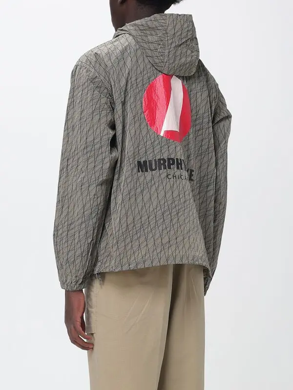 MURPHY&NYE Ripstop Nylon Windbreaker Jacket With Abstract Print And Hood