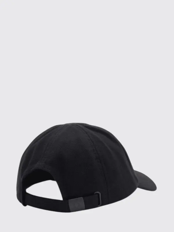 Fred Perry Cotton Canvas Baseball Cap With Embroidered Logo - Black