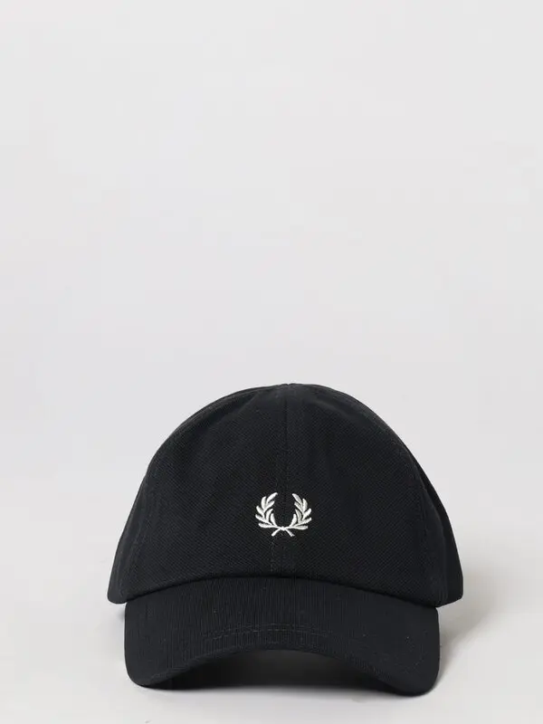 Fred Perry Cotton Canvas Baseball Cap With Embroidered Logo - Navy
