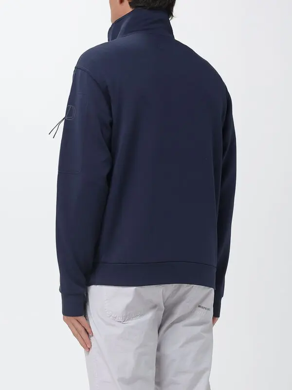 MURPHY&NYE High-neck Sweatshirt With Half-zip Closure And Zip Pockets - Blue