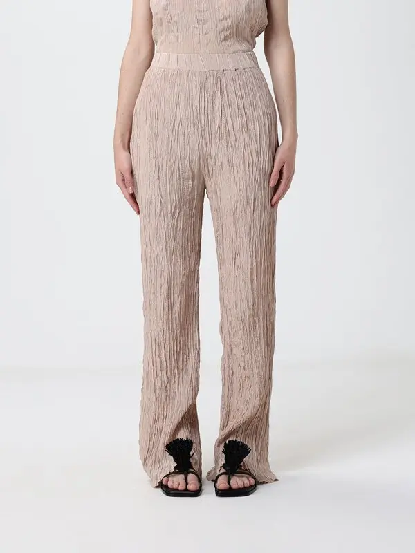 ALYSI Crinkled Straight Leg Trousers