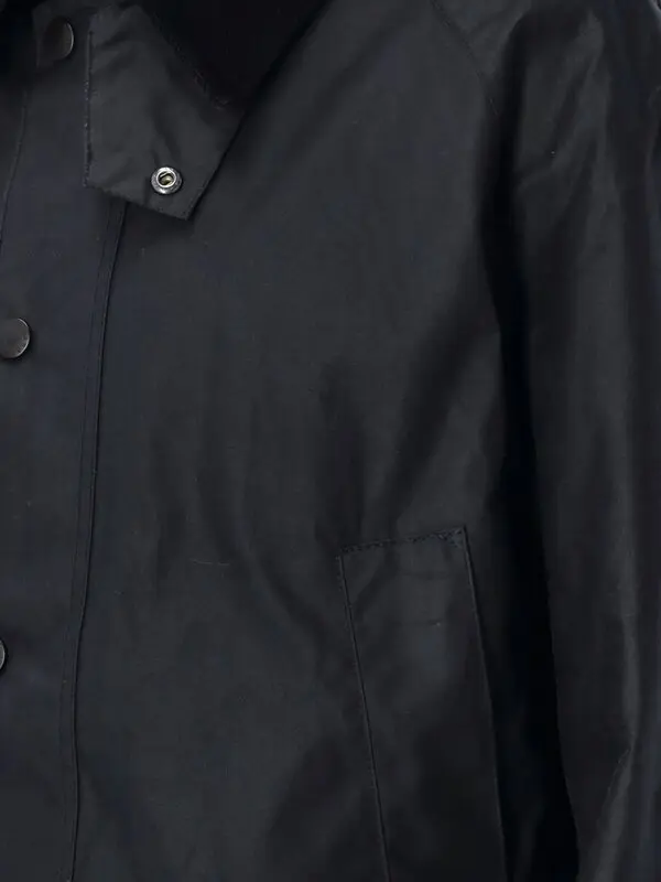 Barbour Ashby Waxed Cotton Jacket With Corduroy Collar - Blue