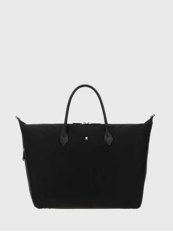 Montblanc Nylon And Calfskin Leather Weekender Bag - Black