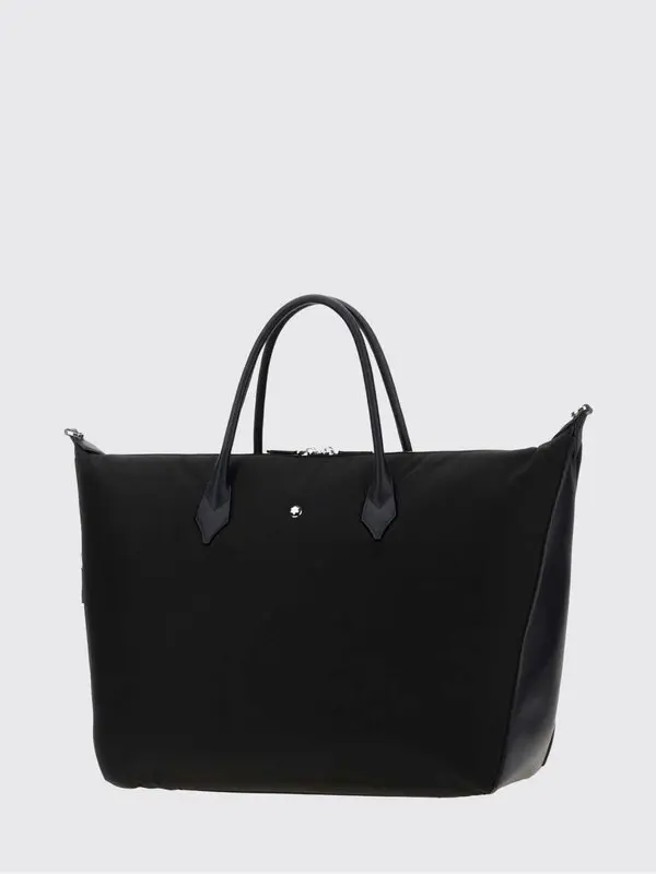 Montblanc Nylon And Calfskin Leather Weekender Bag - Black