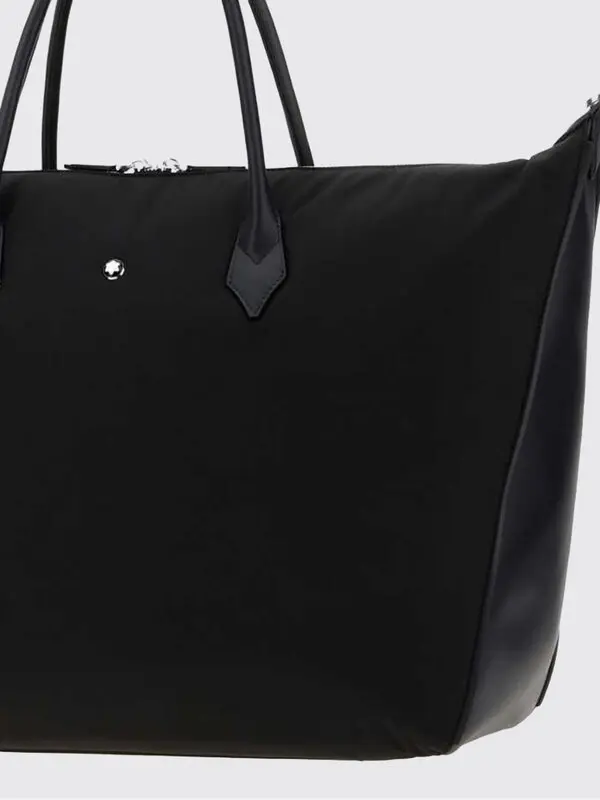 Montblanc Nylon And Calfskin Leather Weekender Bag - Black