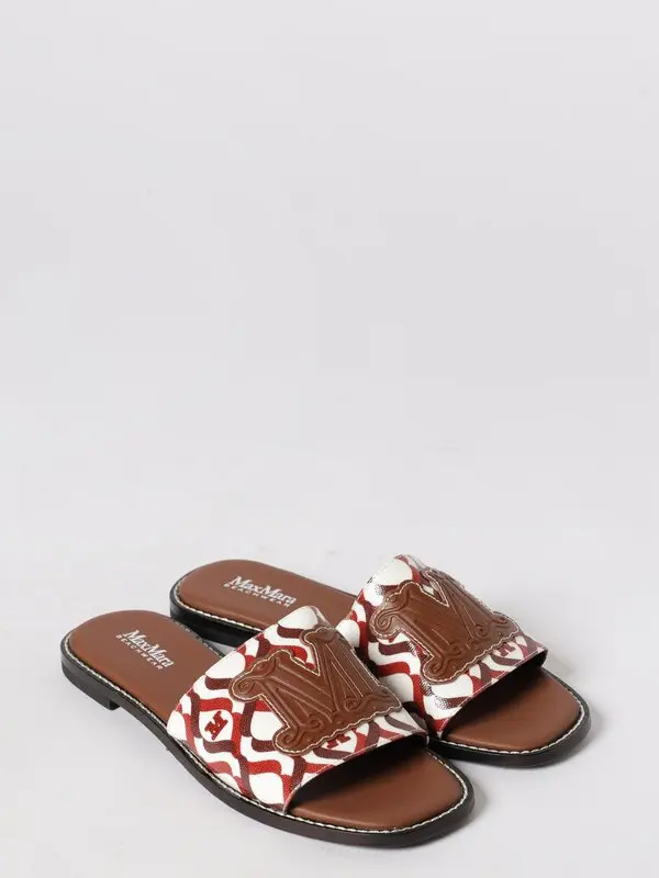 Max Mara Dovere Printed Cotton Canvas Sliders - Multicolor