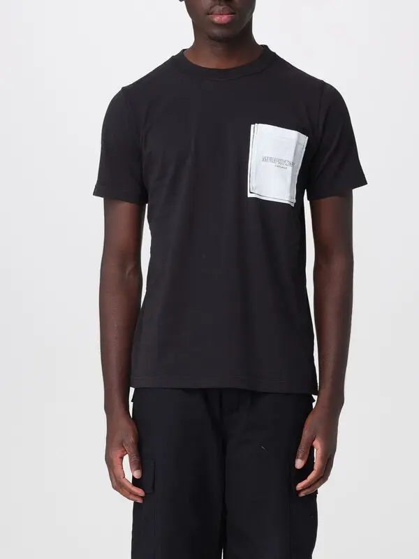 MURPHY&NYE Slim Fit Cotton T-shirt With Logo And Patch Pocket - Black