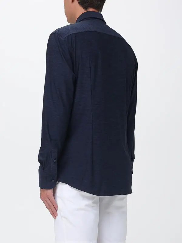 BOSS Slim Fit Long-sleeved Jersey Shirt With French Collar