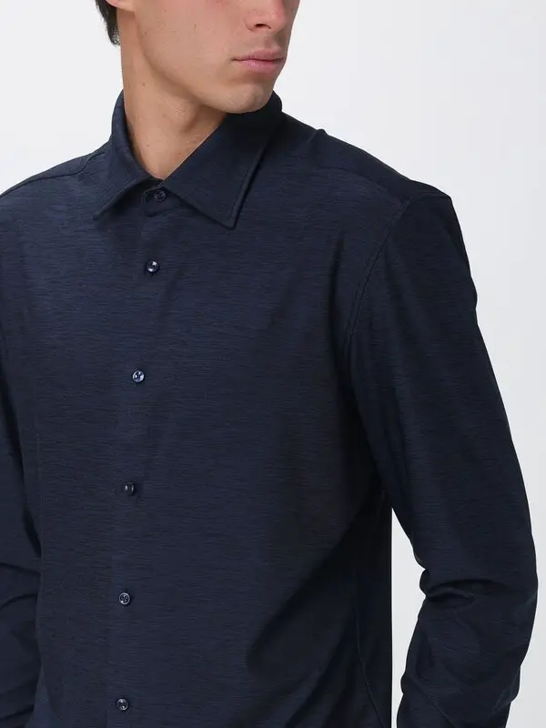 BOSS Slim Fit Long-sleeved Jersey Shirt With French Collar