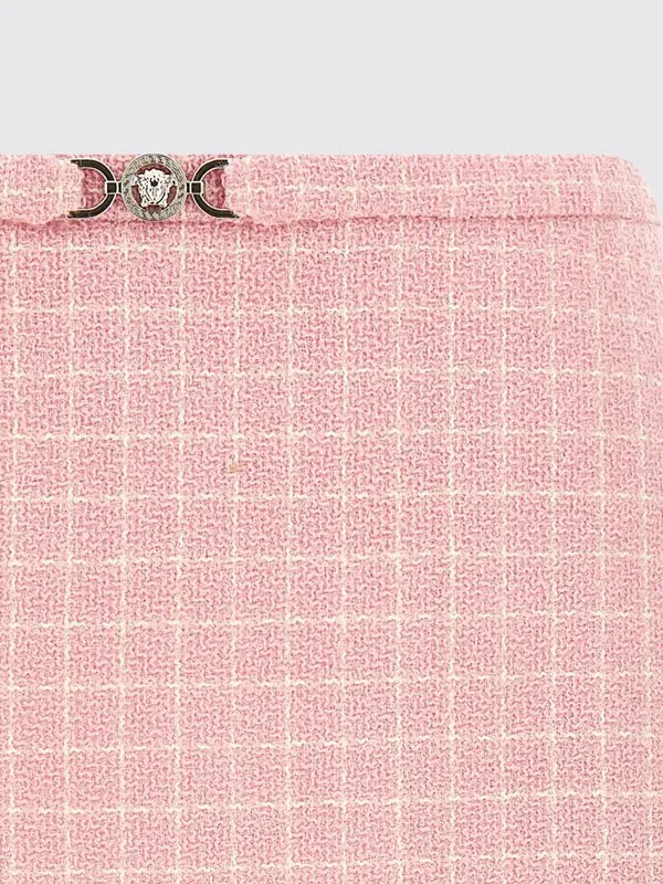 Versace Virgin Wool Plaid Mini Skirt