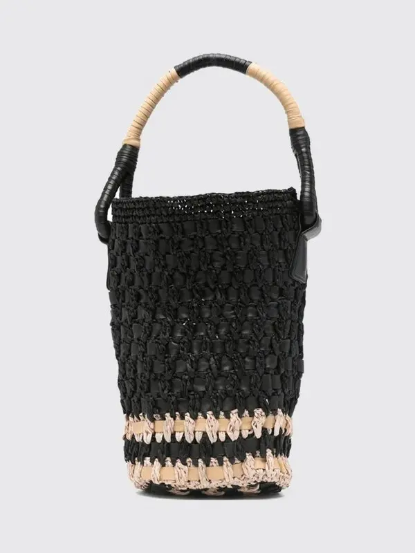 ALYSI Crochet Raffia Bucket Bag