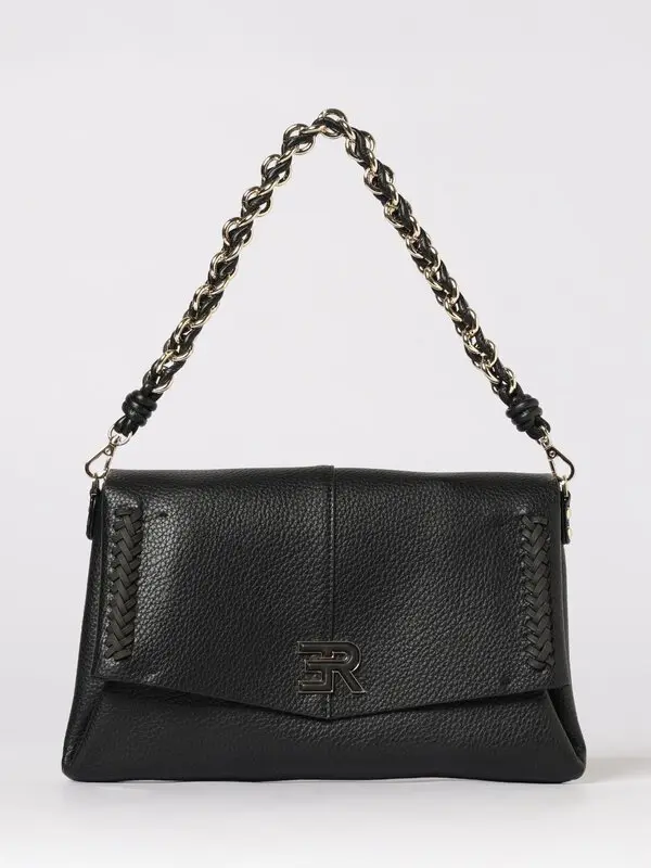 ERMANNO FIRENZE Grained Synthetic Leather Bag - Black