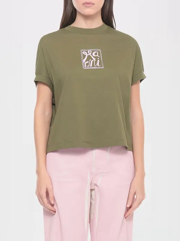 Marni Cotton Logo T-shirts - Green