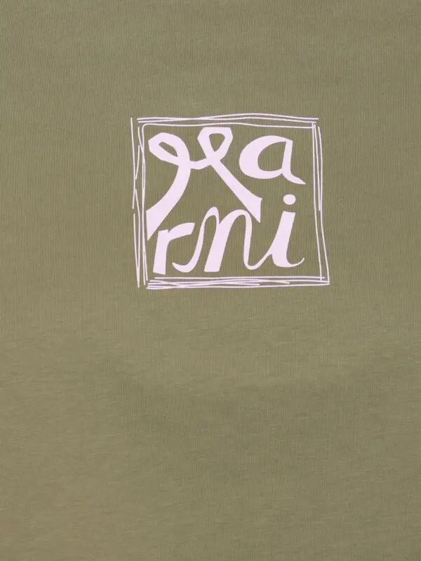 Marni Cotton Logo T-shirts - Green