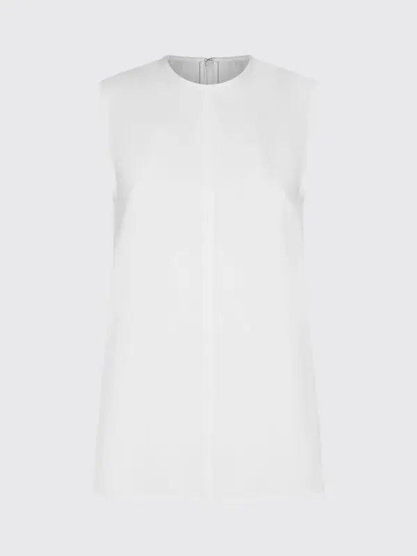 TOTEME Sleeveless Linen-blend Crewneck Top With Back Zip