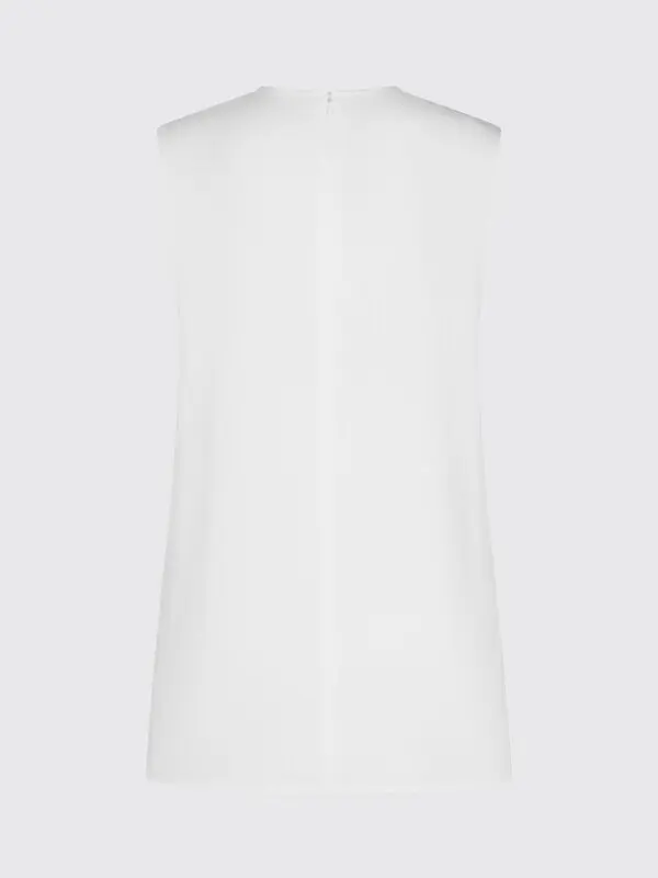 TOTEME Sleeveless Linen-blend Crewneck Top With Back Zip