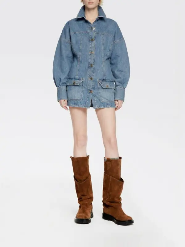 Attico Shirt Dress - Denim