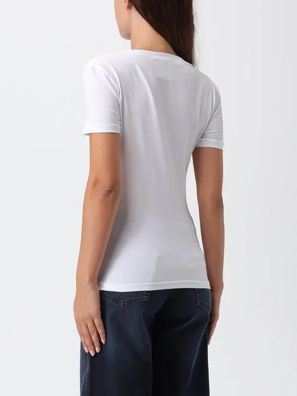 Versace T-shirt With Gold Logo - White