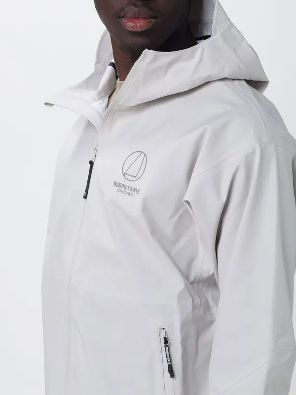 MURPHY&NYE Relaxed Fit Polyester Windbreaker Jacket With Hood