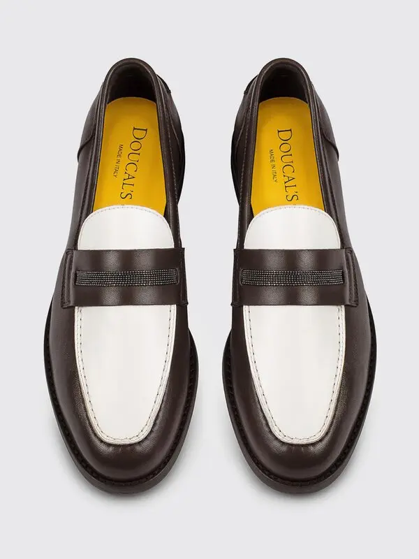 DOUCAL'S Leather Loafers With Monile