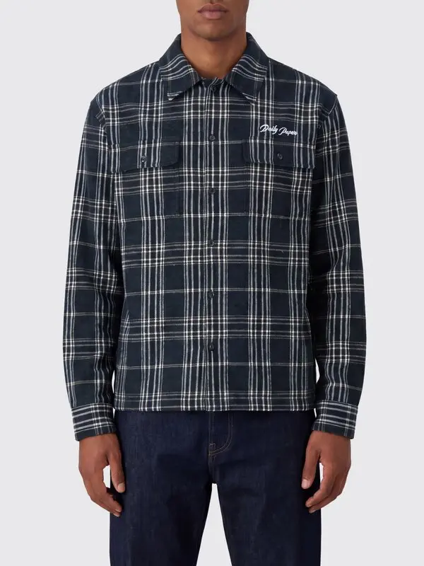 DAILY PAPER Check-pattern Cotton-blend Shirt With A French Collar