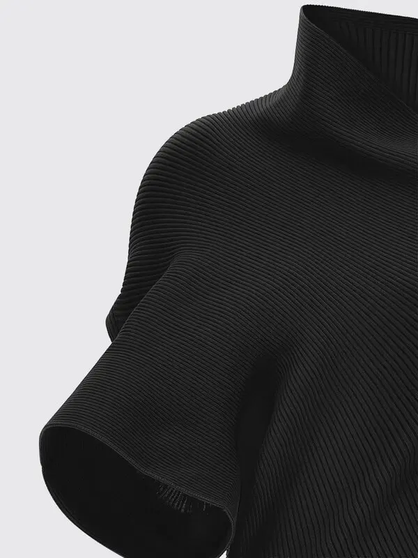 Issey Miyake Asymmetrical One-shoulder Long Jersey Dress
