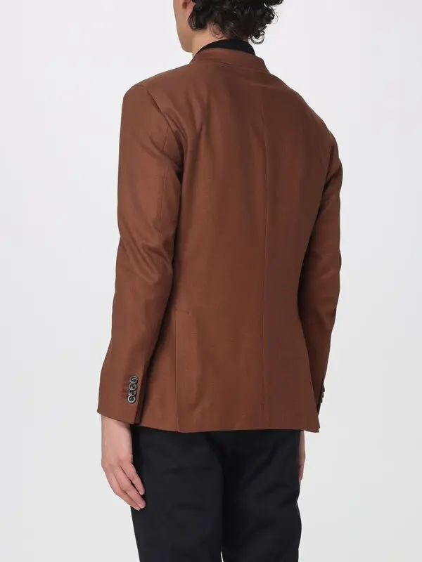 Boglioli Cotton Blend Double-breasted Blazer - Brown