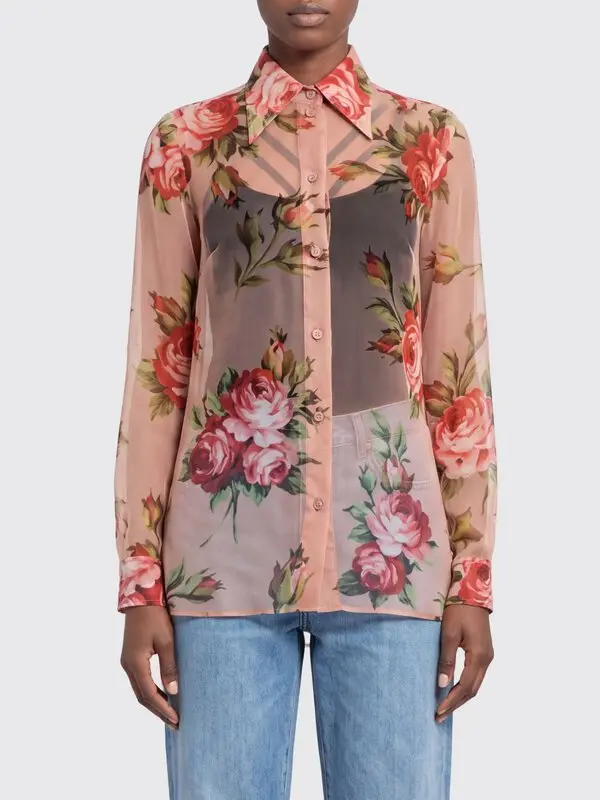 Dolce & Gabbana Floral Print Silk Shirt