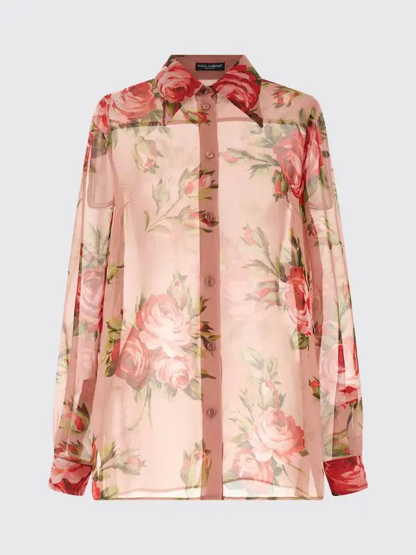 Dolce & Gabbana Floral Print Silk Shirt