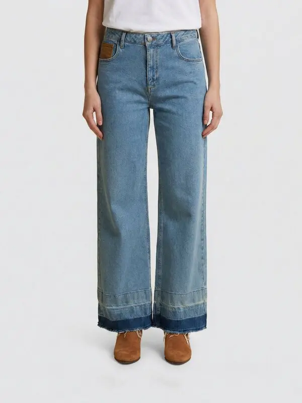 LA MARTINA Wide Leg Jeans In Stretch Denim