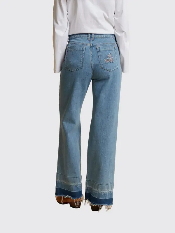 LA MARTINA Wide Leg Jeans In Stretch Denim