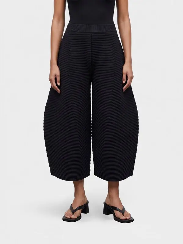 Issey Miyake Cropped Wide-leg Technical Jersey Pants