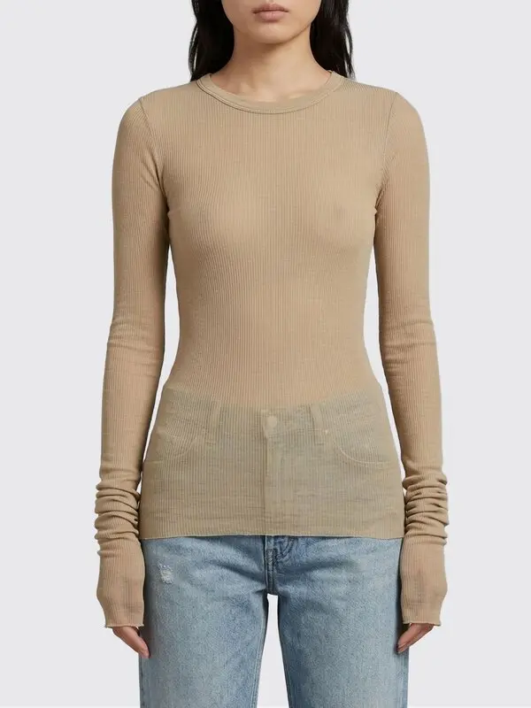 Rick Owens Long Sleeve Jumper - Beige