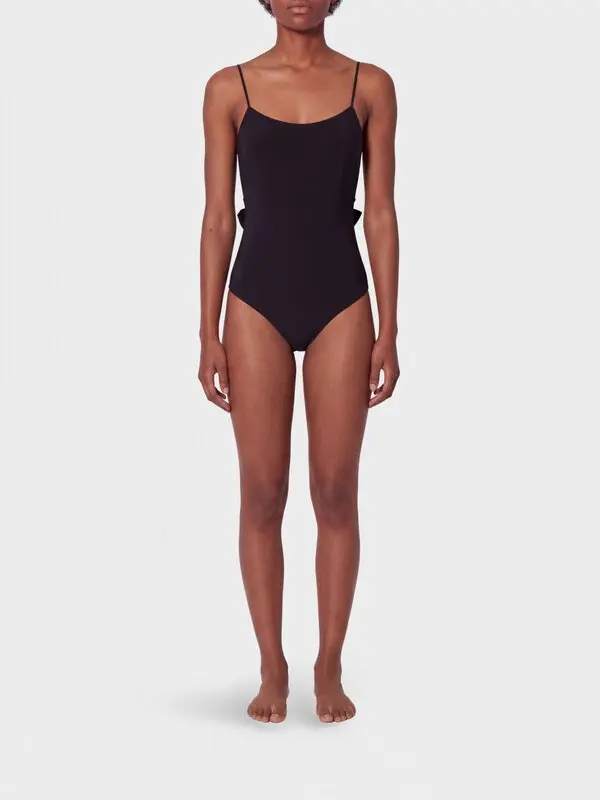 Jacquemus One-piece Swimsuit With Ruffles - Black