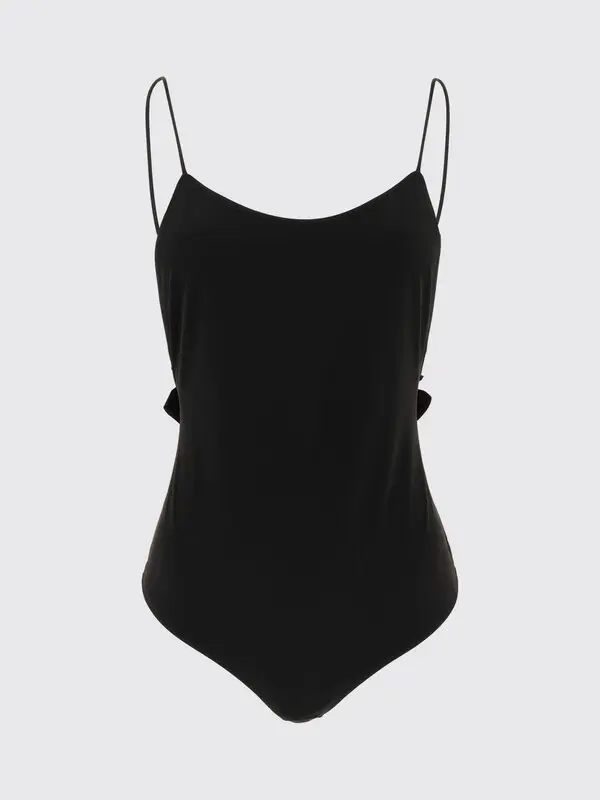 Jacquemus One-piece Swimsuit With Ruffles - Black
