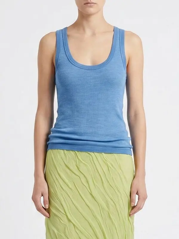 Versace Medusa Virgin Wool Top - Gnawed Blue